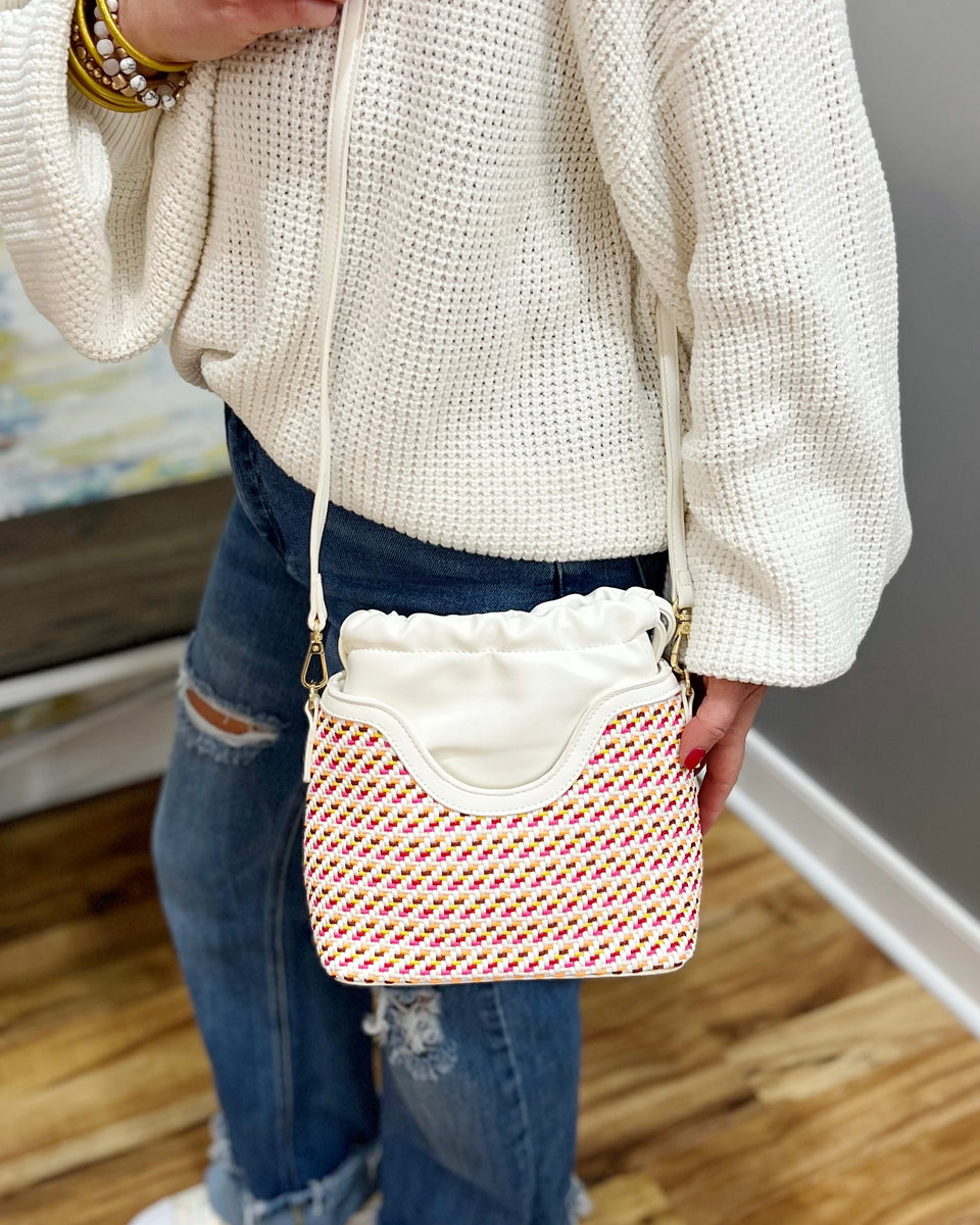 Juniper Woven Bucket Bag in Multi FINAL SALE - Madi Savvy Boutique